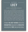 Lucy Personalized Name Meaning Art Prints – Name Stories