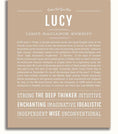 Lucy | Name Art Print – Name Stories