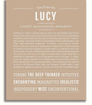 Lucy | Name Art Print – Name Stories