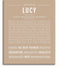 Lucy | Name Art Print – Name Stories