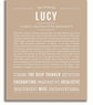Lucy | Name Art Print – Name Stories
