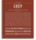 Lucy | Name Art Print – Name Stories