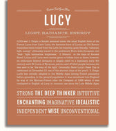 Lucy | Name Art Print – Name Stories
