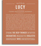 Lucy | Name Art Print – Name Stories