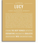 Lucy | Name Art Print – Name Stories