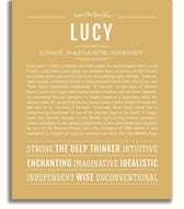 Lucy | Name Art Print – Name Stories