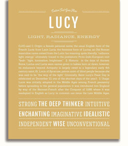 Lucy | Name Art Print – Name Stories