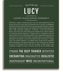 Lucy | Name Art Print – Name Stories