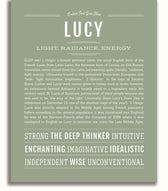 Lucy | Name Art Print – Name Stories