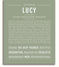 Lucy | Name Art Print – Name Stories