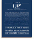 Lucy | Name Art Print – Name Stories