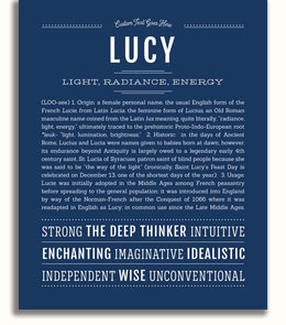 Lucy | Name Art Print – Name Stories
