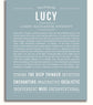 Lucy | Name Art Print – Name Stories