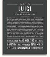 Luigi | Name Art Print – Name Stories