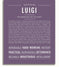 Luigi Personalized Name Meaning Art Prints – Name Stories