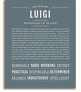 Luigi | Name Art Print – Name Stories