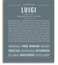 Luigi | Name Art Print – Name Stories