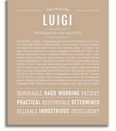 Luigi | Name Art Print – Name Stories