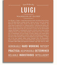 Luigi Personalized Name Meaning Art Prints – Name Stories