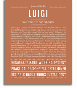 Luigi | Name Art Print – Name Stories