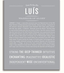 Luis | Name Art Print – Name Stories