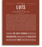 Luis | Name Art Print – Name Stories