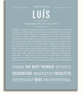 Luis Personalized Name Meaning Art Prints – Name Stories