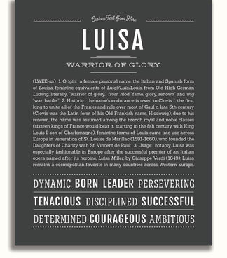 Luisa | Name Art Print – Name Stories