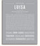 Luisa Personalized Name Meaning Art Prints – Name Stories