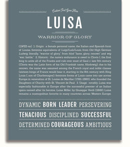 Luisa | Name Art Print – Name Stories