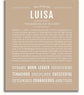 Luisa | Name Art Print – Name Stories