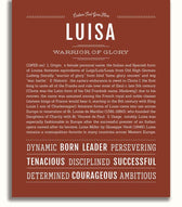 Luisa | Name Art Print – Name Stories