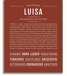 Luisa | Name Art Print – Name Stories