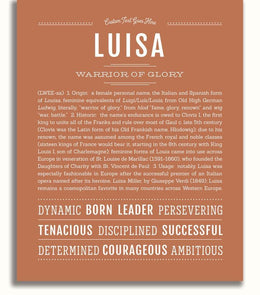 Luisa | Name Art Print – Name Stories