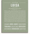 Luisa Personalized Name Meaning Art Prints – Name Stories