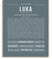 Luka Personalized Name Meaning Art Prints – Name Stories