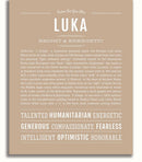 Luka | Name Art Print – Name Stories