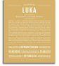 Luka | Name Art Print - Personalized Custom Gifts – Name Stories