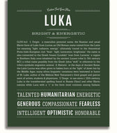 Luka | Name Art Print - Personalized Custom Gifts – Name Stories