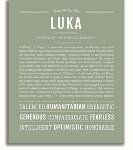 Luka | Name Art Print – Name Stories