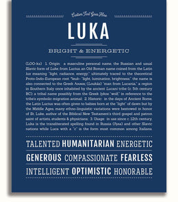 Luka | Name Art Print – Name Stories