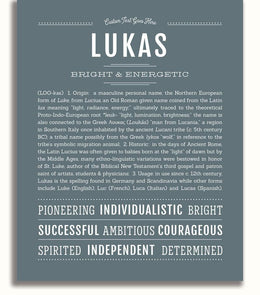 Lukas | Name Art Print – Name Stories