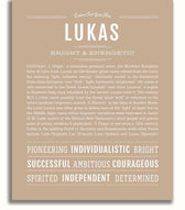 Lukas | Name Art Print – Name Stories
