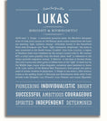 Lukas | Name Art Print – Name Stories