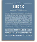 Lukas | Name Art Print – Name Stories