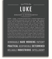 Luke | Name Art Print – Name Stories