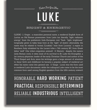 Luke | Name Art Print – Name Stories