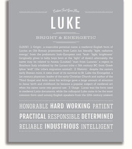 Luke | Name Art Print – Name Stories