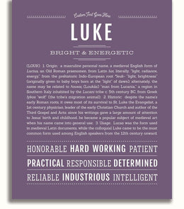 Luke | Name Art Print – Name Stories