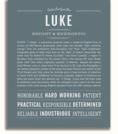 Luke | Name Art Print – Name Stories